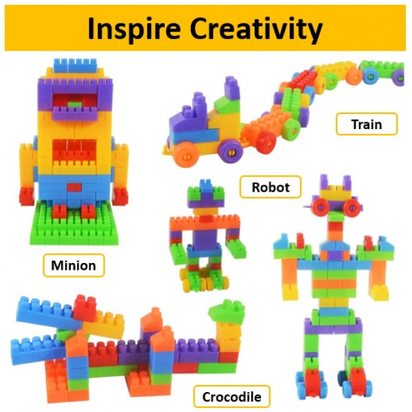 JOM KELLY Toy Brick Building Block 400pcs Rainbow | PGMall