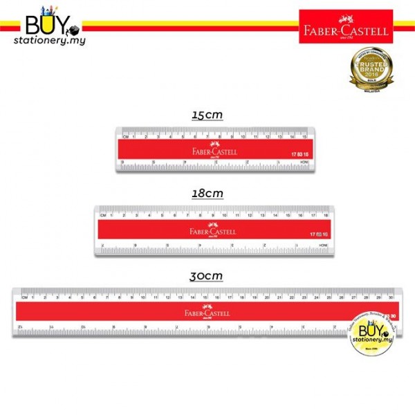 Faber Castell Plastic Ruler - (1s/CARD) 30cm | PGMall