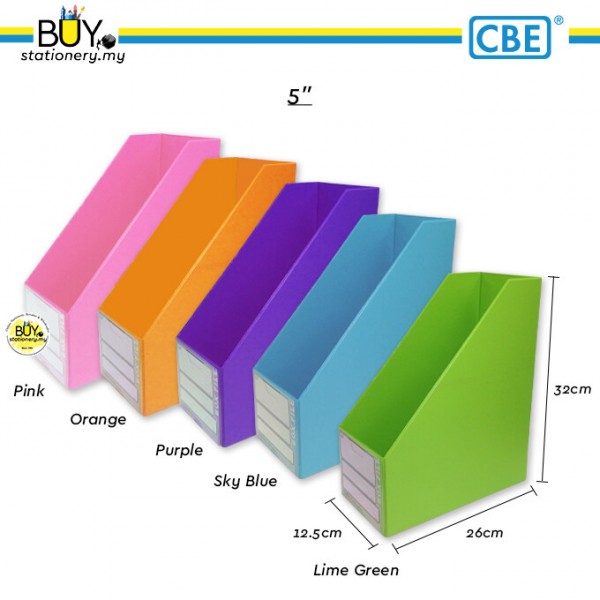 CBE PVC Box File/Magazine Holder 3”/4”/5”/6” - (1s/PCS) Purple 3inch ...