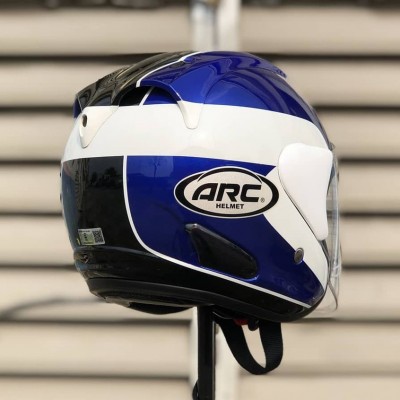 ** 100% Original ** ARC AR1 Motorcycle Helmet Blue Red Topi Dewasa XL ...