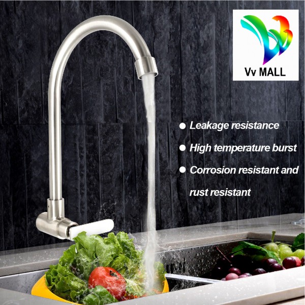 MCPRO Plus Stainless Steel SUS 304 Kitchen Faucet WALL SINK TAP (SS301 ...