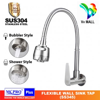 MCPRO Plus Stainless Steel SUS 304 Kitchen Faucet Flexible Wall Sink ...