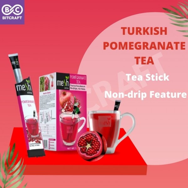MESH Tea Stick Bag Pomegranate Tea Imported from Turkey 16 Sticks Delima Buah Teh Bitcraft Red ...
