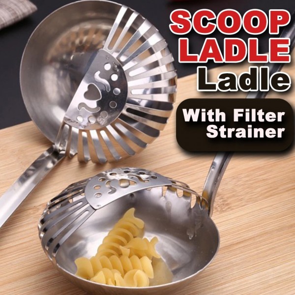 idrop 2 IN 1 Hotpot Stainless Steel Spoon Ladle Drainage Filter | PGMall