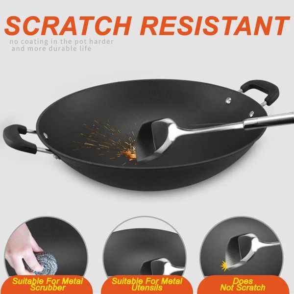 idrop [ 42CM ] RED SUN Aluminium Alloy Nonstick Cooking Wok with Lid ...
