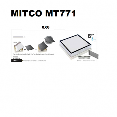MITCO MT -771 Stainless Steel Floor Grating (6inch x 6inch) Silver | PGMall