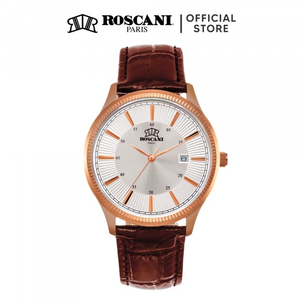 Roscani Carmen 427C (Lightweight) Leather Women Watch Rose Gold White ...