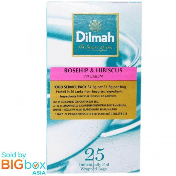 Dilmah Herbal Infusion 37.5g (1.5g x 25s)- Rosehip & Hibiscus | PGMall