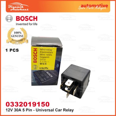 Universal Automotive Car Relay 12V 30A 5 Pin Bosch Relay 0332019150 ...