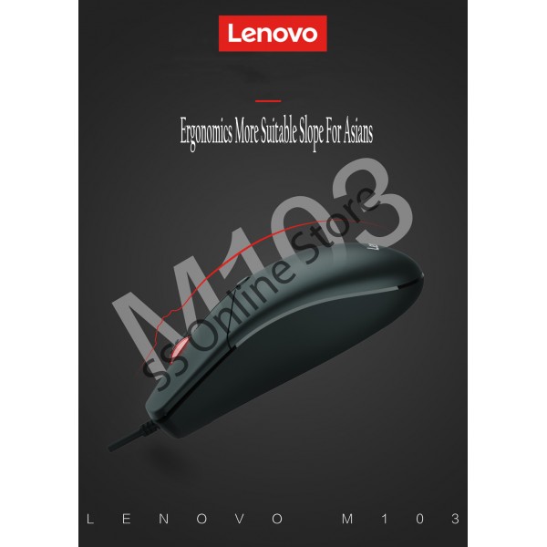 [SS ONLINE STORE] LENOVO M103 Wired 3D Optical USB Gaming Mouse Office ...