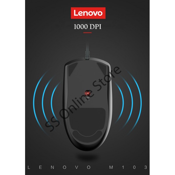 [SS ONLINE STORE] LENOVO M103 Wired 3D Optical USB Gaming Mouse Office ...