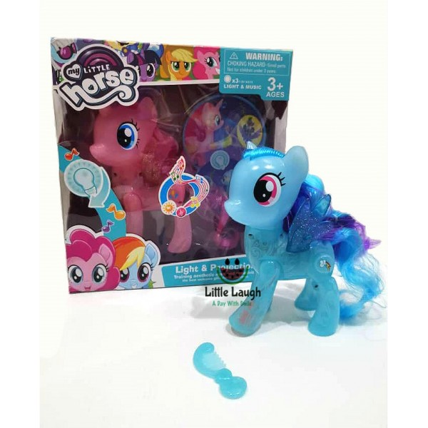 My Little Pony Horse 20cm with Slide Show function Blue | PGMall