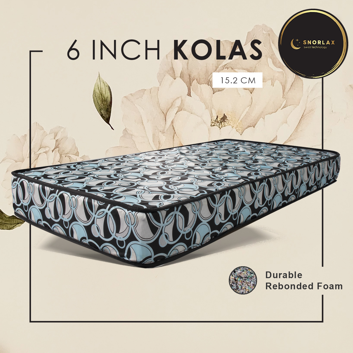 Snorlax Kalos (Single) Rebond Foam Mattress (3' x 6'') *Random Fabric ...
