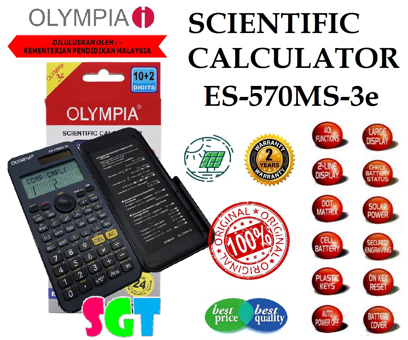 Olympia Scientific Calculator ES-570MS II | PGMall