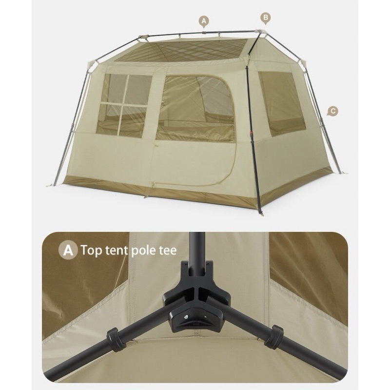 Naturehike Village 6.0 Camping Tent Camping Tent 2nd Generation Quick Open Tent CNK2300ZP021 ...