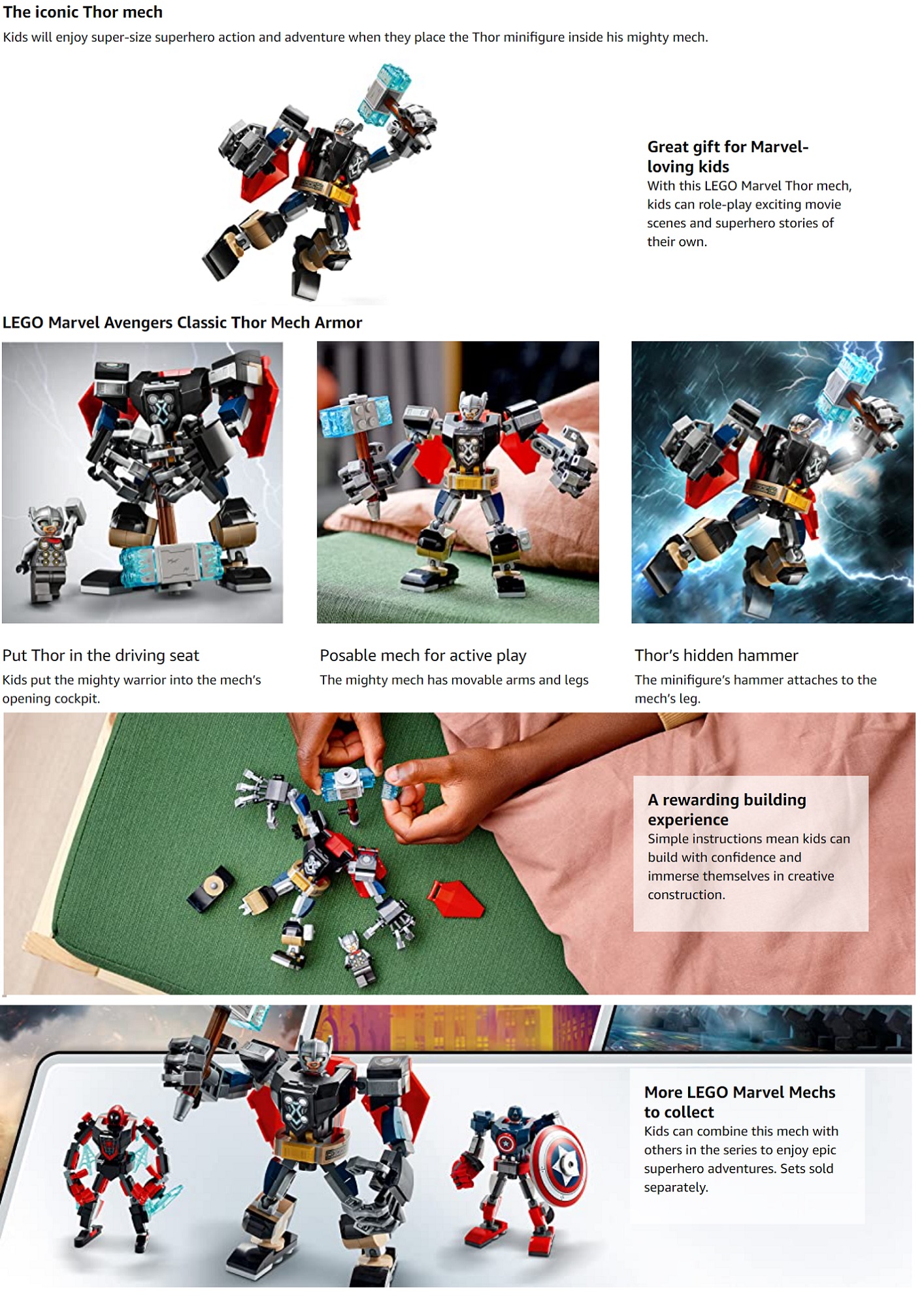LEGO Marvel 76169 Thor Mech Armor | PGMall