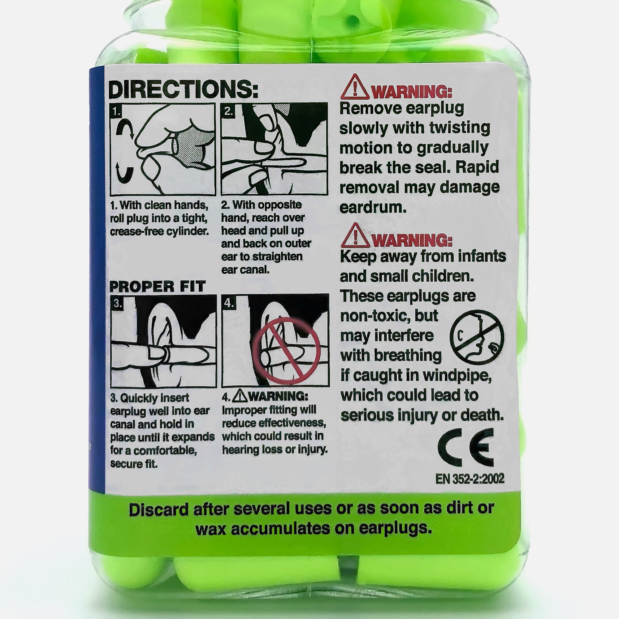 Mack's Hi Viz* Soft Foam Earplugs, 50 Pair — Ear Plugs Hearing ...