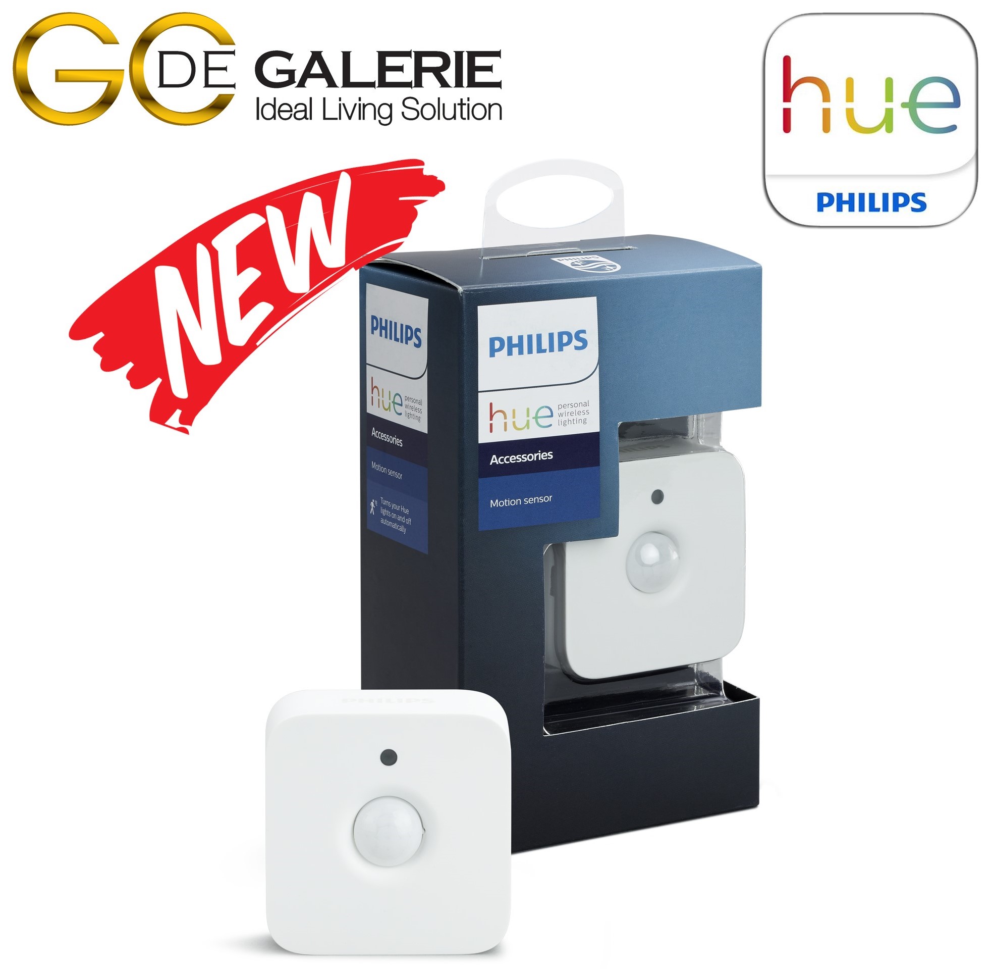 Philips Hue Wireless Motion Sensor - Battery Powered White | PGMall