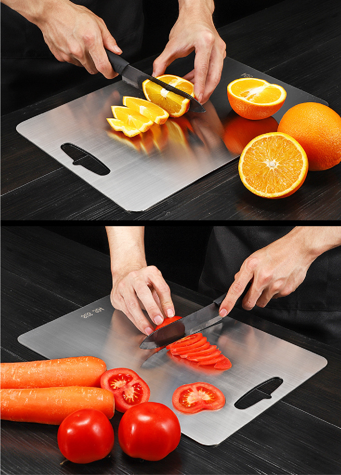 Vv MALL SUS304 Stainless Steel Heavy Duty Cutting Board Chopping Board ...